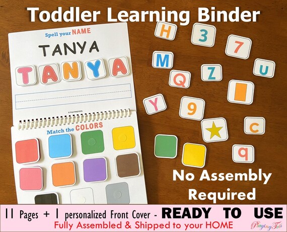 Personalized Toddler Learning Binder Fully Assembled Busy - Etsy