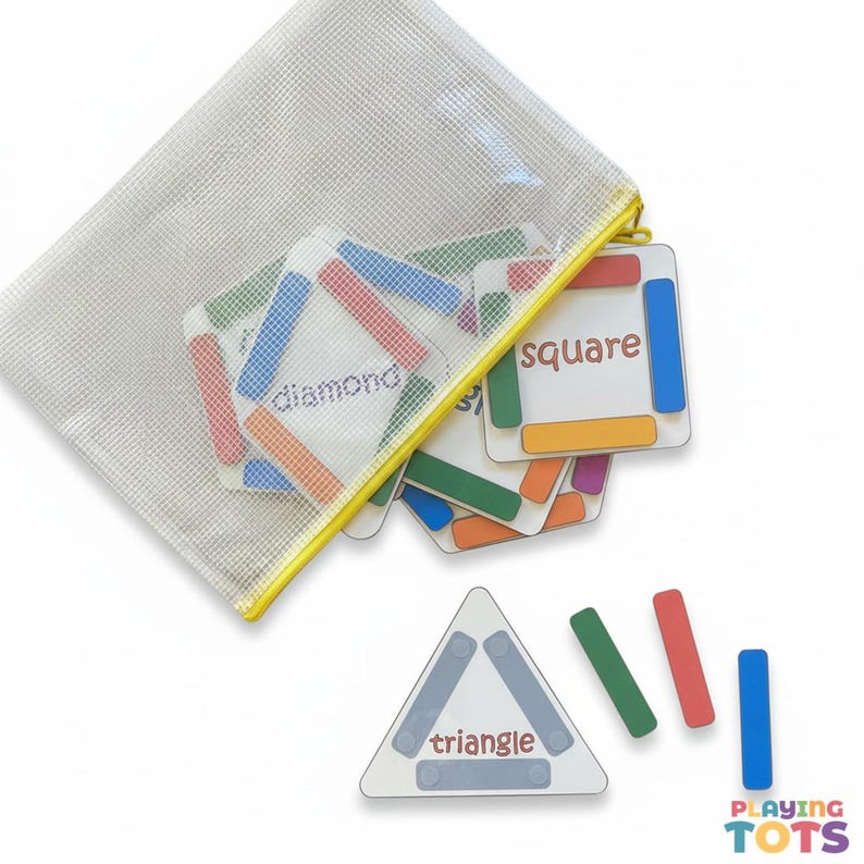 Shapes Activity Printable, Learn 2D Shapes, Busy Bags Activity, Toddler ...