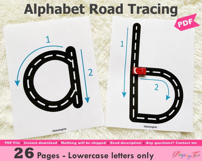 Alphabet Road Letter Mats: Trace, Write, and Phonics, Printable Mats ...
