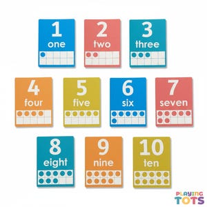Ten Frames Flash Cards Printable, Ten Frame Math, Learn to Count ...