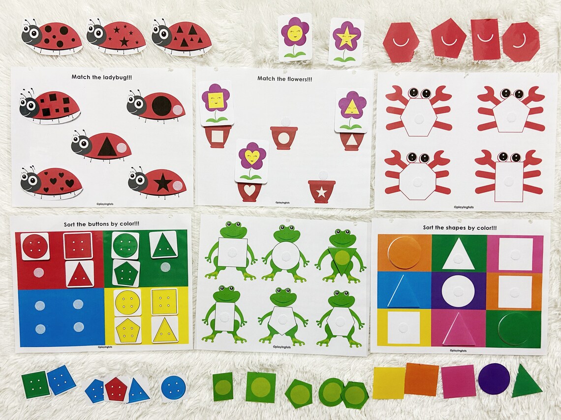 Toddler Busy Book Printable Pack, Toddler Learning Folder, Quiet Book ...