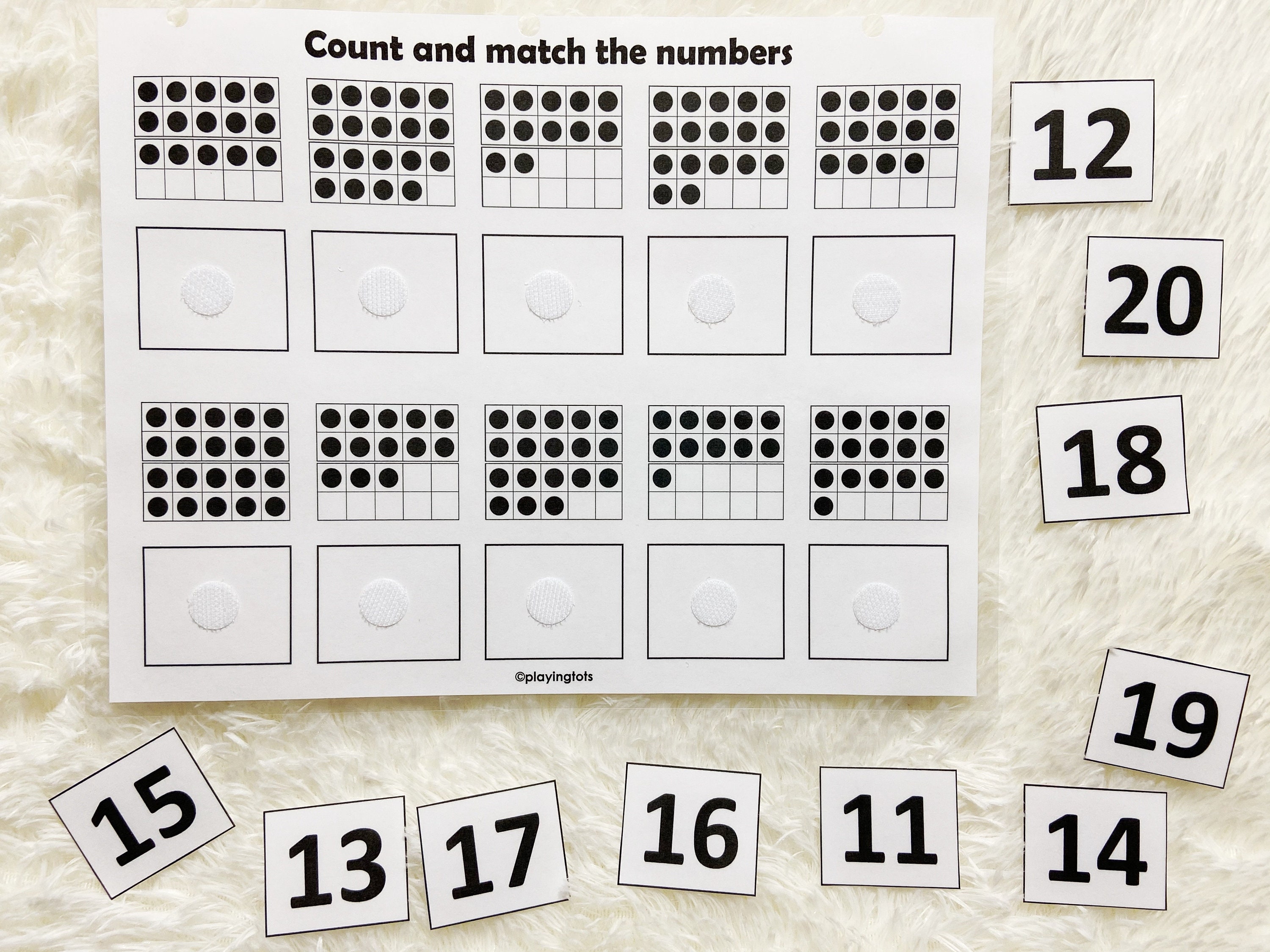 Counting Practice Printable Ten Frame Math Numbers 11 to 20 - Etsy