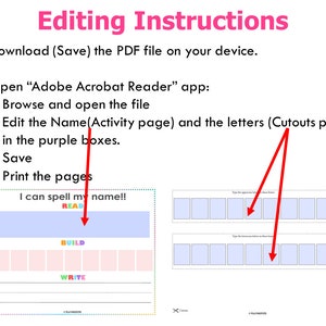 Editable 9 Letter Name Spelling Practice Activity Printable, Name ...