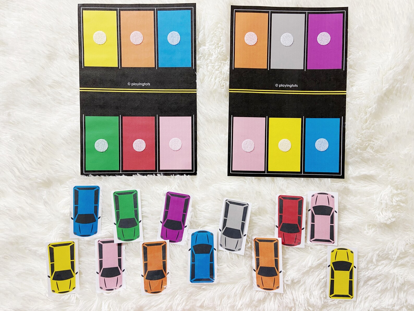 Car Colors Matching Activity Printable Car Parking Activity - Etsy