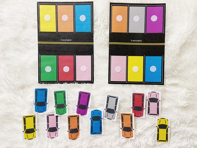 Car Colors Matching Activity Printable Car Parking Activity - Etsy