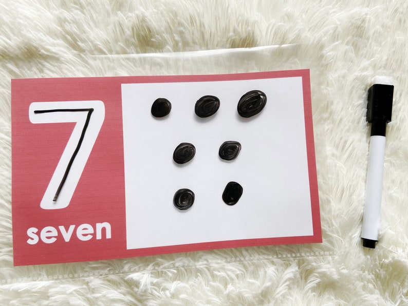 Counting Practice Activity Cards Printable Numbers 1 to 10 - Etsy