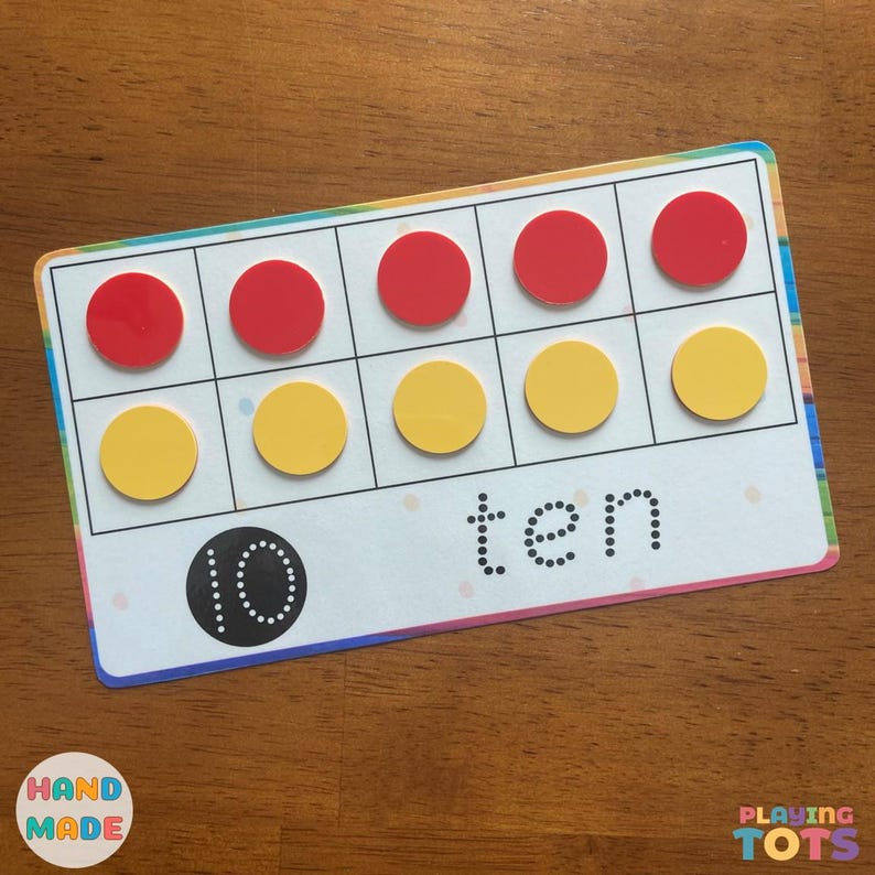 Ten Frames Counting Activity, Preschool Math Center, Prek Early ...