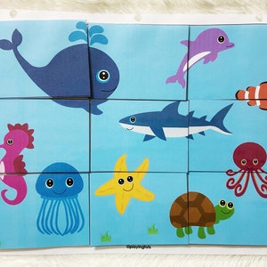 Sea Animals Toddler Busy Book, Quiet Book, Home School Activity Binder ...