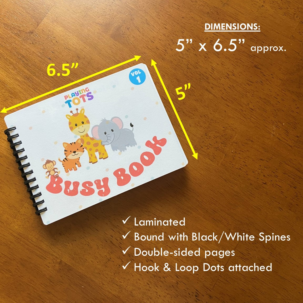 Toddler Mini Busy Book VOL1, Fully Assembled, First Learning Binder ...