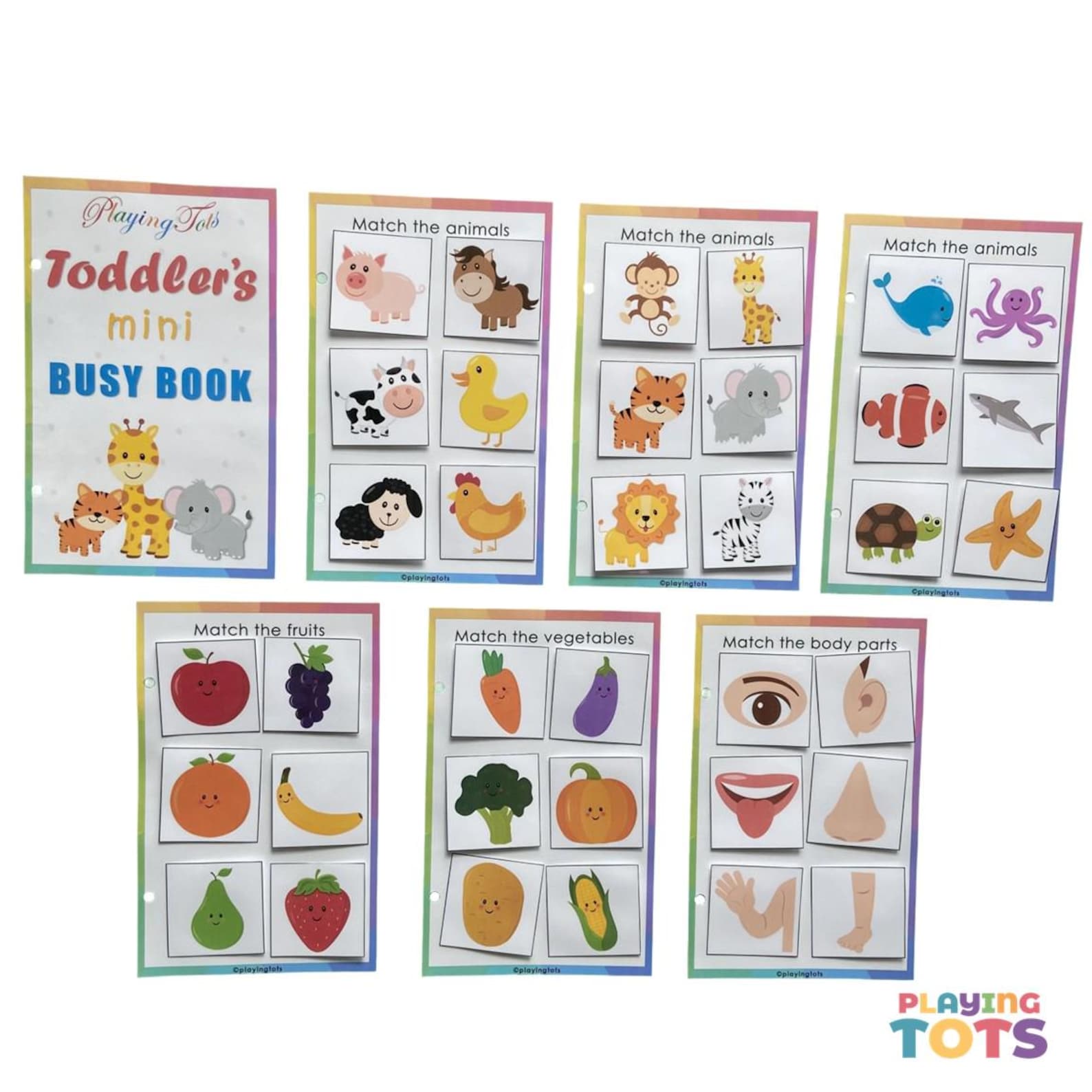 Toddler Mini Busy Book Printable, Travel Size Activity Book, Fun Quiet ...