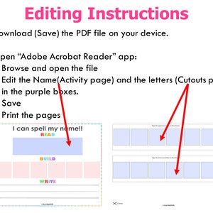 Editable 6 Letter Name Spelling Practice Activity Printable, Name ...