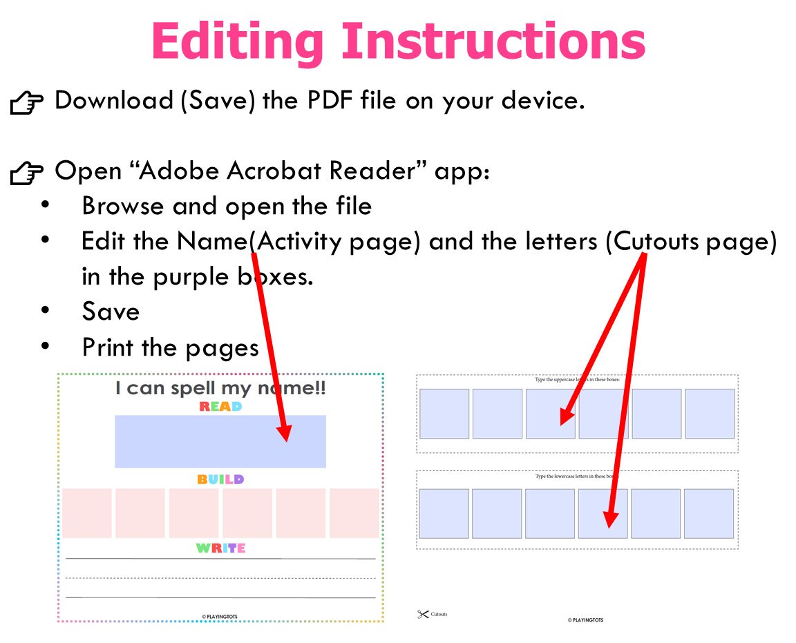 Editable 6 Letter Name Spelling Practice Activity Printable - Etsy