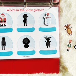 Christmas Toddler Busy Book Printable, Winter Learning Binder, Holiday ...