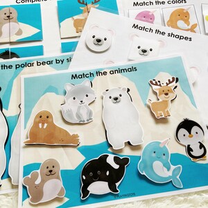 Arctic Animals Toddler Busy Book Printable, Learning Binder ...