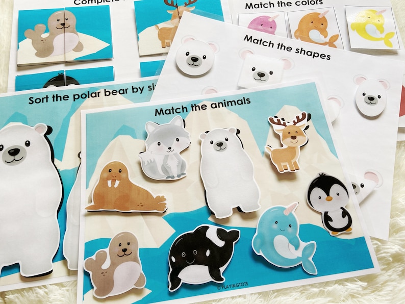 Arctic Animals Toddler Busy Book Printable Learning Binder - Etsy