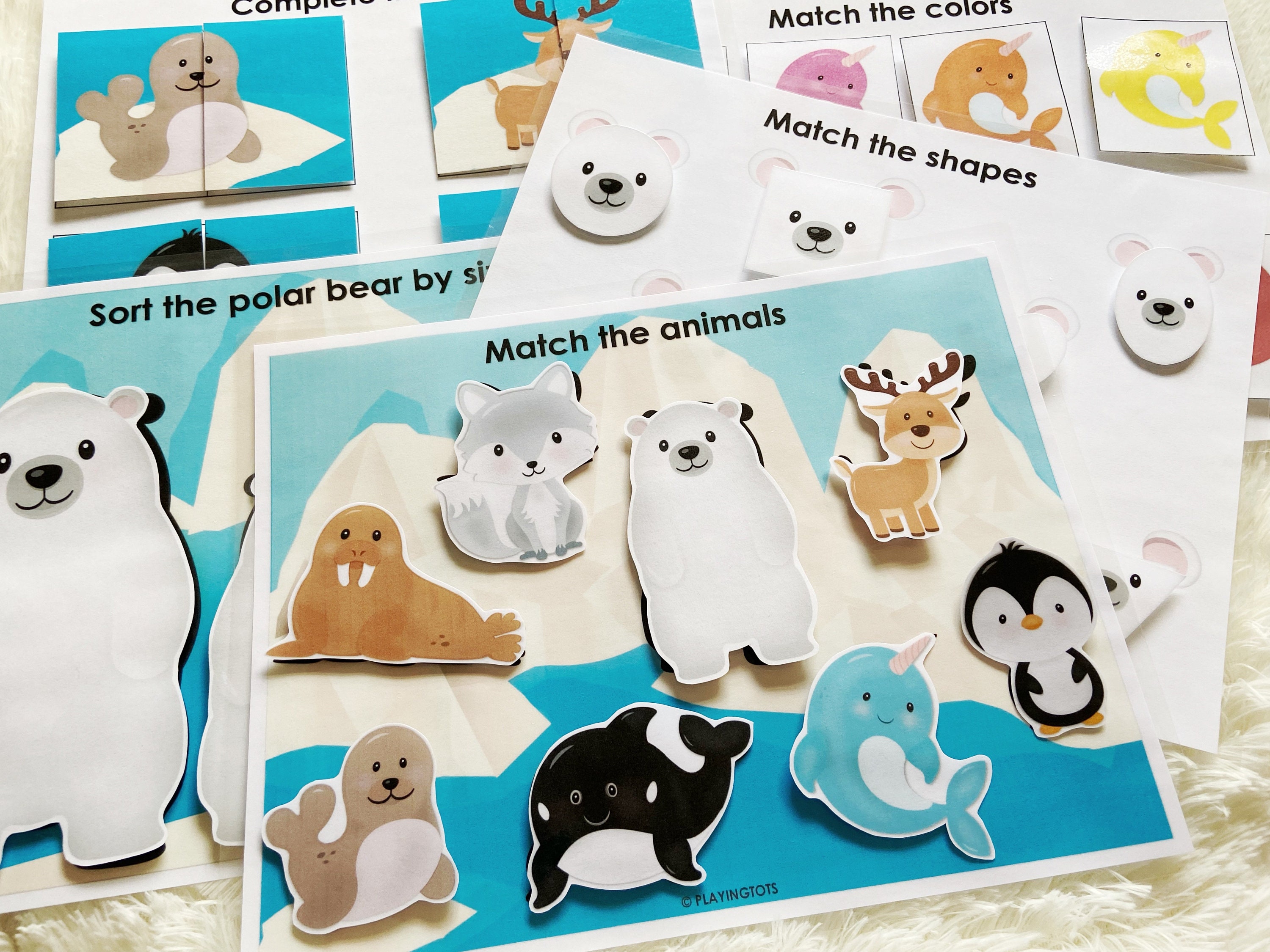 Arctic Animals Toddler Busy Book Printable, Learning Binder ...