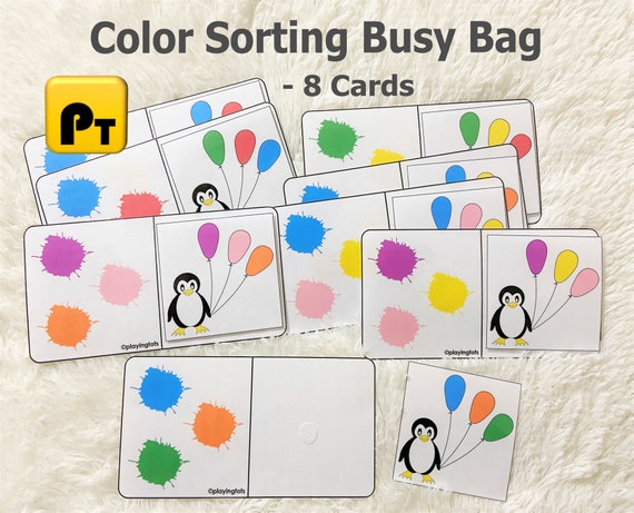 Balloon Colors Sorting Activity Printable Toddler Busy Bags | Etsy