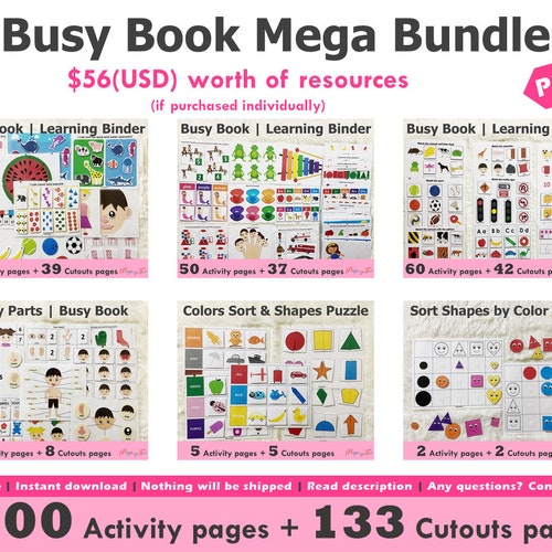 Math Preschool Learning Binder Printable Numbers Busy Book - Etsy