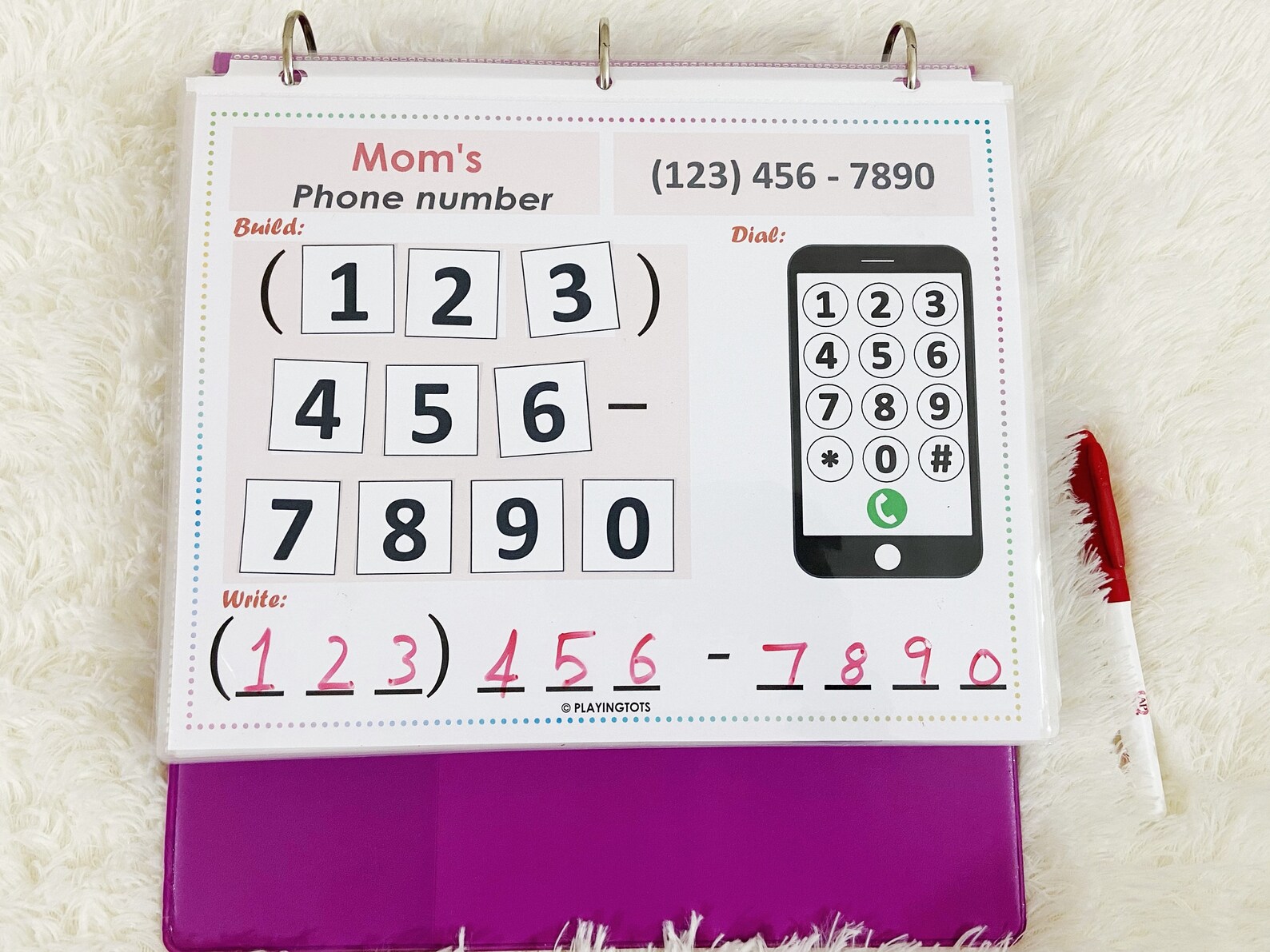 Editable Phone Number Practice Activity Printable Learn - Etsy