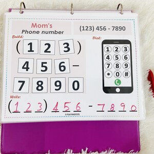 Editable Phone Number Practice Activity Printable, Learn Emergency ...