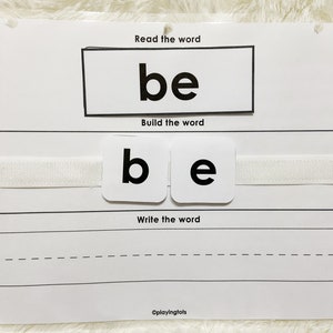 Sight Words Activity Printable Read Build and Write Sight - Etsy