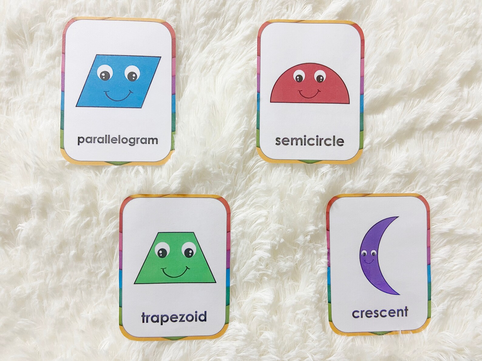 2D Shapes Flashcards Printable Shape Flash Card for Babies & - Etsy Canada