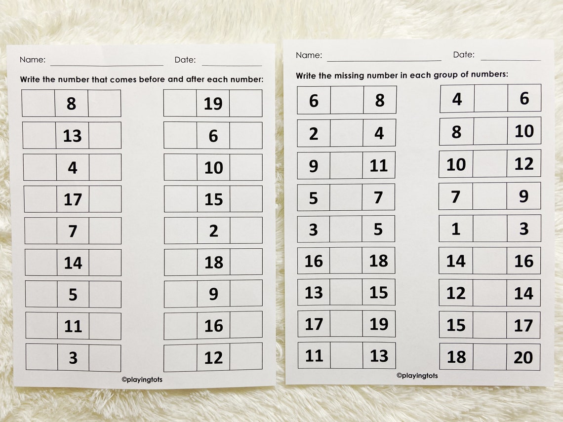 Alphabet Worksheets Printable Number Worksheets Printable | Etsy