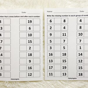 Alphabet Worksheets Printable Number Worksheets Printable - Etsy