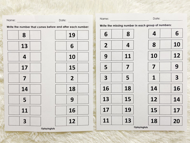 Alphabet Worksheets Printable Number Worksheets Printable - Etsy