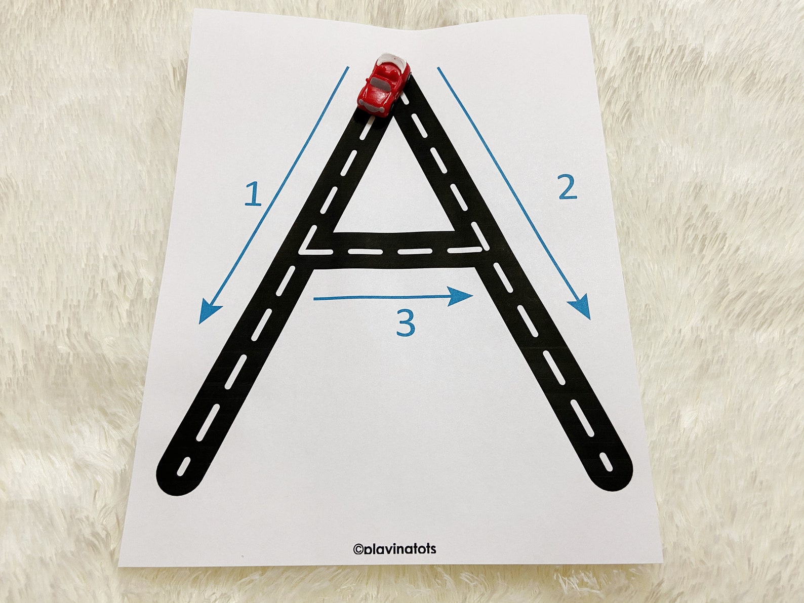 Alphabet Tracing Road Mats Printable Uppercase Letters - Etsy