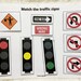 Road Traffic Signs Matching Activity Printable for Toddlers and ...