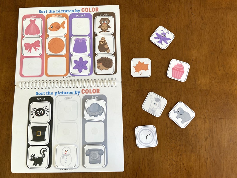 Toddler Busy Book Fully Assembled Learning Binder Colors - Etsy