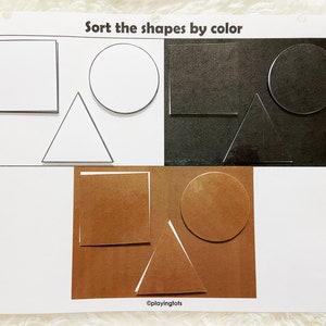 Colors and Shapes Sorting Activity Printable Toddler Busy - Etsy Canada