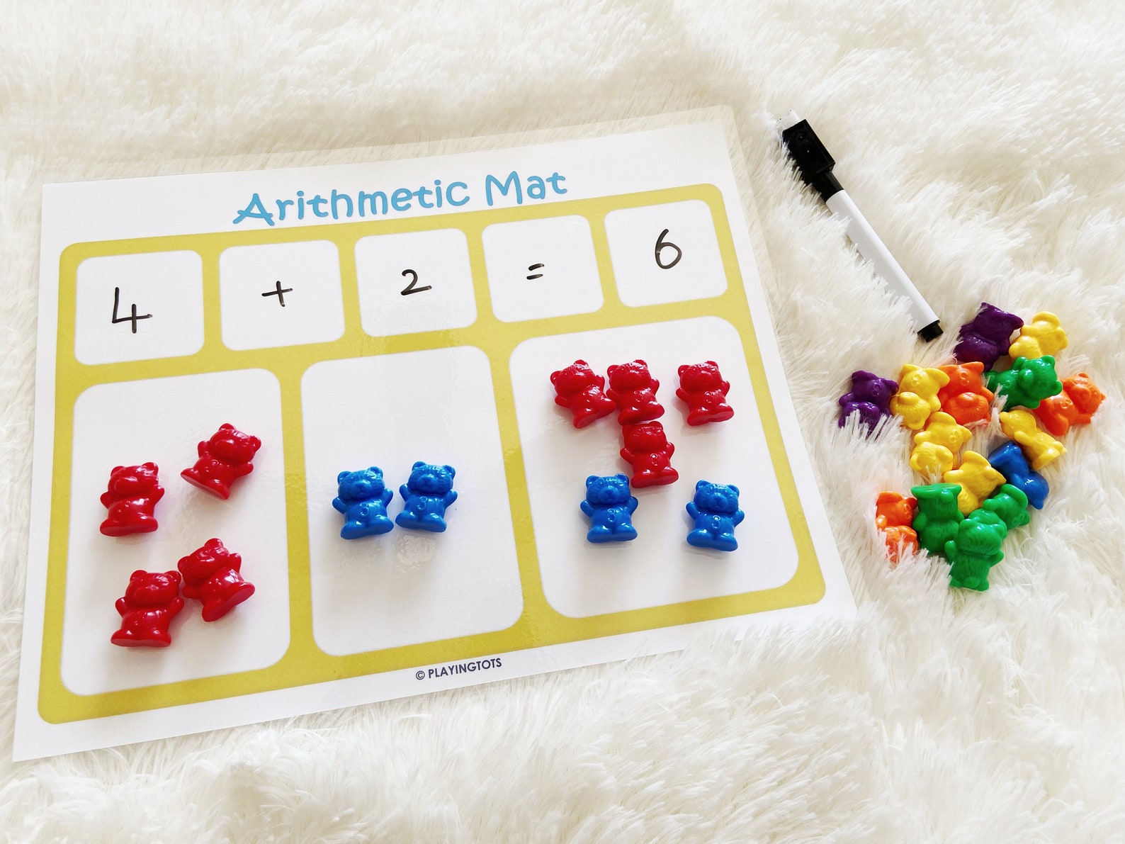Bear Counters Learning Mats Printable, Learning Binder, Busy Book ...