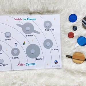 Solar System Planets Printable, Planets Matching Activity, Toddler Busy ...