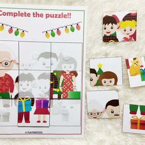 Christmas Toddler Busy Book Printable, Winter Learning Binder, Holiday ...