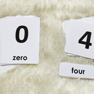 Number Flashcards Printable, Numbers 0 to 10 Cards, Montessori 3 Part ...