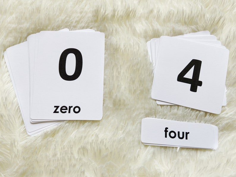 Number Flashcards Printable Numbers 0 to 10 Cards Montessori - Etsy