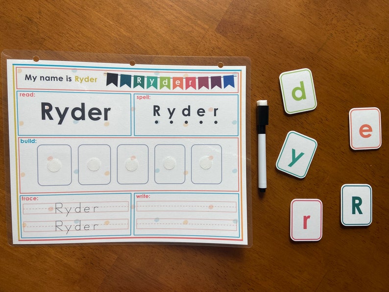 Name Spelling and Birthday Activity Printable, Spelling Practice ...