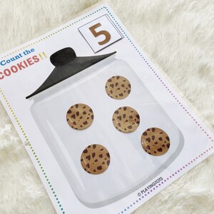 Counting Practice Printable, Cookies Counting Activity, Preschool Math ...