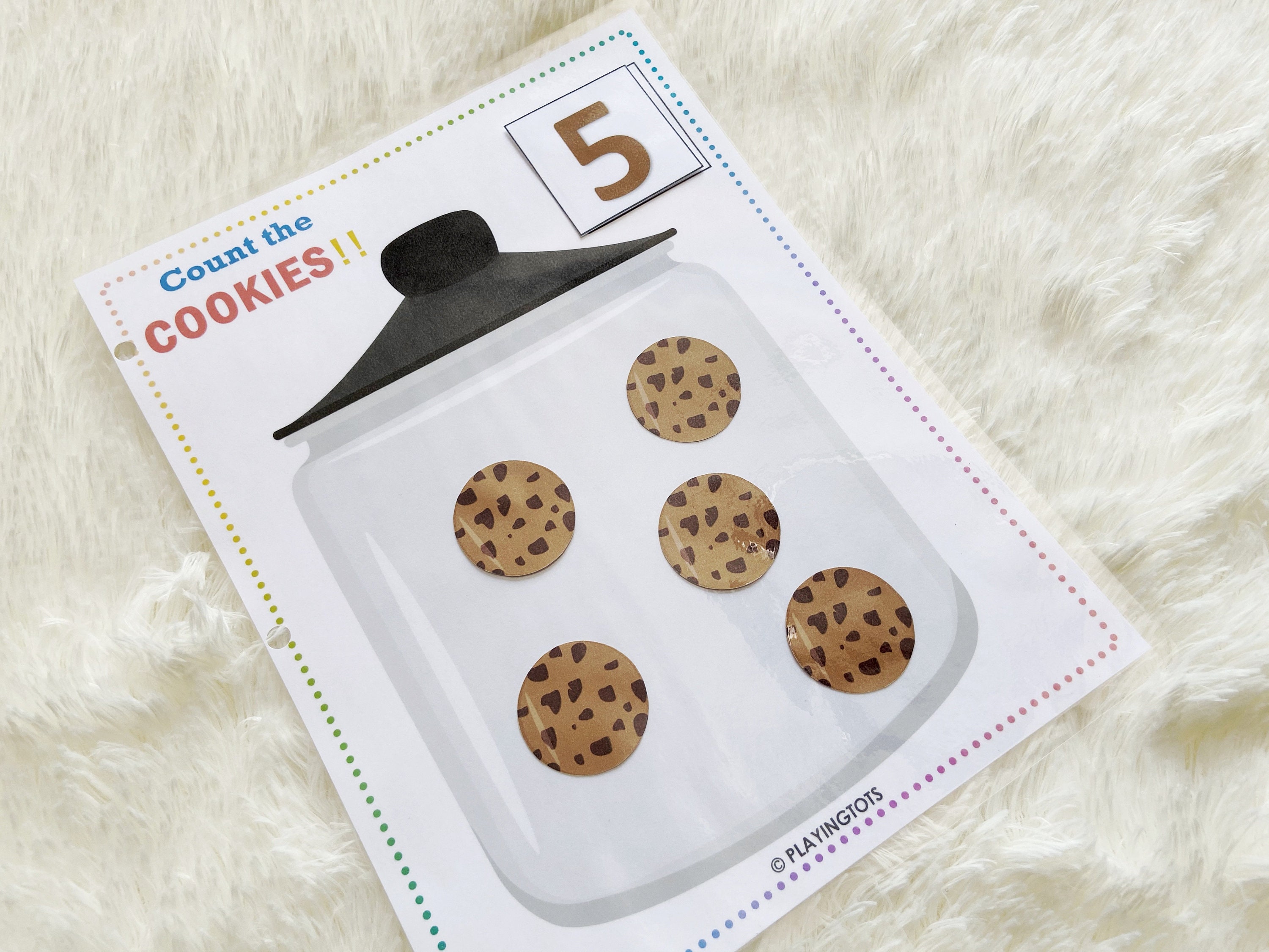 Counting Practice Printable Cookies Counting Activity | Etsy
