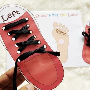 Tie Your Shoes Activity Printable, Tie Shoe Laces, Busy Book Activity ...