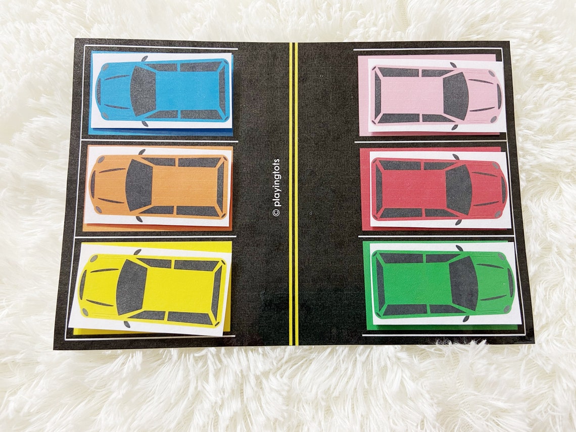 Car Colors Matching Activity Printable Car Parking Activity - Etsy