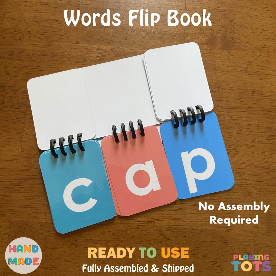 Words Flip Book, CVC Rhyming Words, Word Family Reading Practice ...