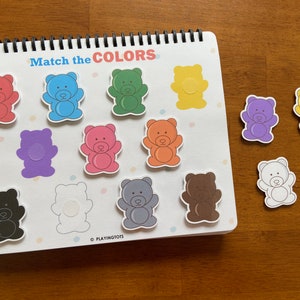 Toddler Busy Book, Fully Assembled, Learning Binder, Colors Busy Book ...