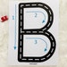 Alphabet Tracing Road Mats Printable Uppercase Letters - Etsy