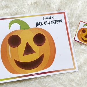 Jack O Lantern Printable, Build Jack O Lantern, Shapes Activities, Fall ...