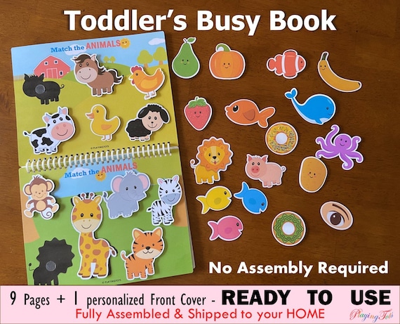 Toddler Busy Book Fully Assembled First Learning Binder Fun - Etsy
