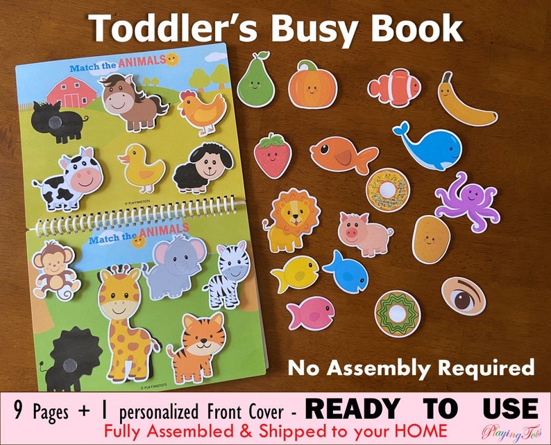 Toddler Busy Book Fully Assembled First Learning Binder Fun - Etsy