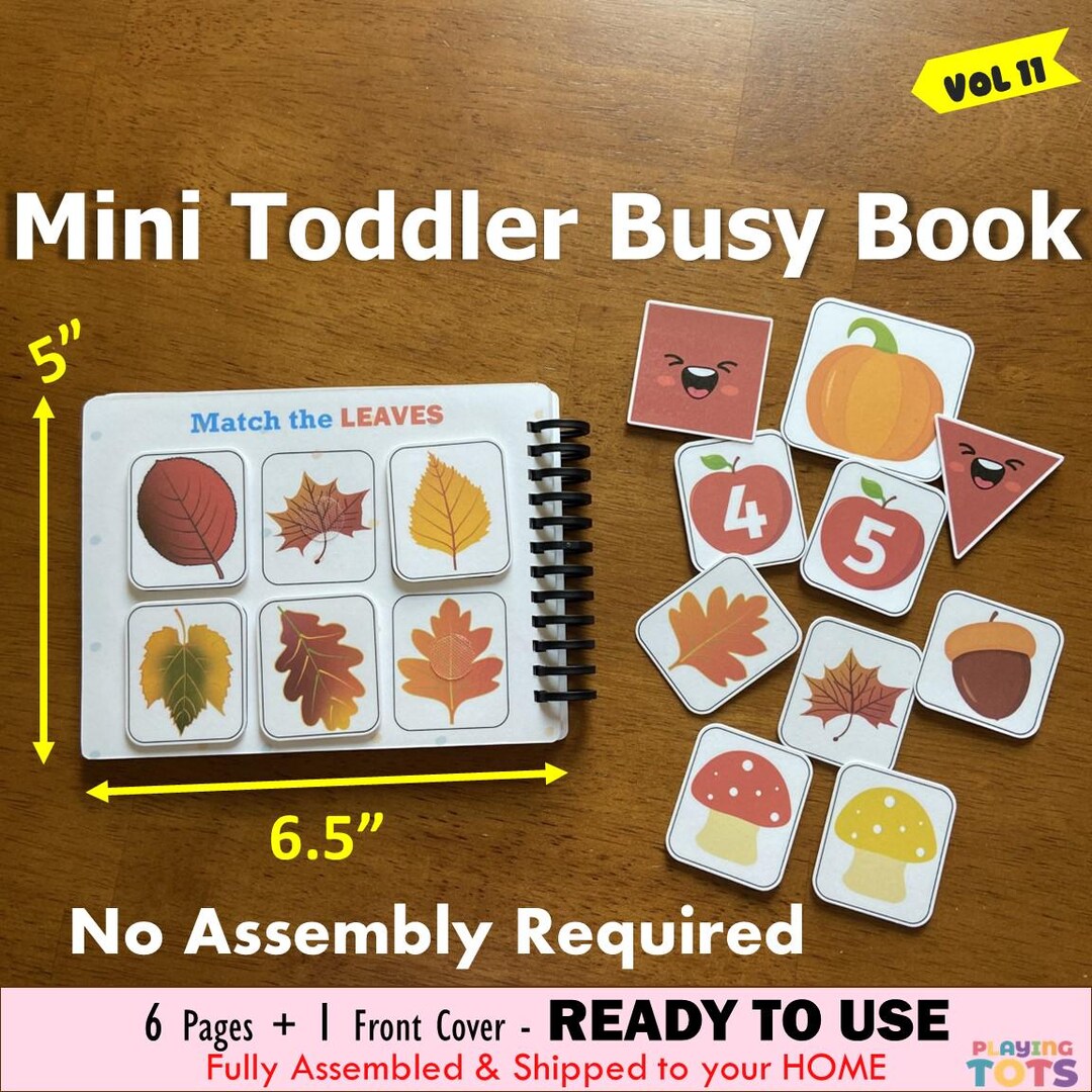 Toddler Busy Book, Mini Book VOL11, Fully Assembled, Fall Themed ...